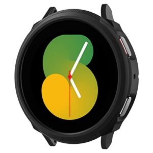 spigen liquid air armor designed for samsung galaxy watch 5, galaxy watch 4 case 40mm (2022/2021) - matte black