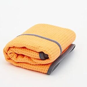 One Pass WaterBlade - Large Microfiber Cleaning Cloth - Waffle Weave Finishing Towel for Car Detailing and More - 20" by 30"