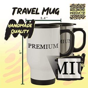 Molandra Products I Do What I Want - 14oz Stainless Steel Travel Mug, White