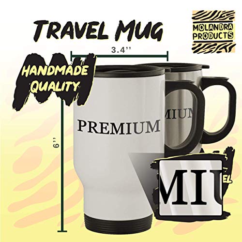 Molandra Products I Do What I Want - 14oz Stainless Steel Travel Mug, White