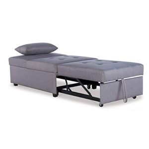 Pemberly Row Convertible Sofa Bed in Gray