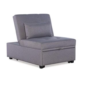 Pemberly Row Convertible Sofa Bed in Gray