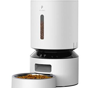 PETLIBRO Automatic Cat Feeder, 5G WiFi Pet Feeder with APP Control for Pet Dry Food, Low Food & Blockage Sensor, 1-10 Meals Per Day, Up to 10s Meal Call for Cat and Dog