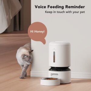 PETLIBRO Automatic Cat Feeder, 5G WiFi Pet Feeder with APP Control for Pet Dry Food, Low Food & Blockage Sensor, 1-10 Meals Per Day, Up to 10s Meal Call for Cat and Dog