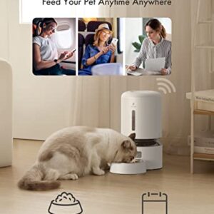 PETLIBRO Automatic Cat Feeder, 5G WiFi Pet Feeder with APP Control for Pet Dry Food, Low Food & Blockage Sensor, 1-10 Meals Per Day, Up to 10s Meal Call for Cat and Dog