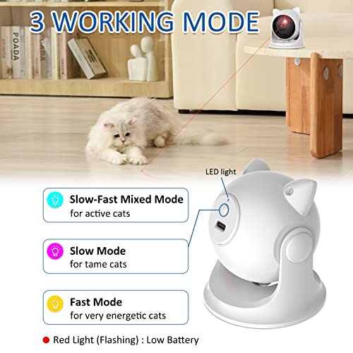 TITIPET Upgrade Laser Cat Toy, Rechargeable Automatic Cat Toys for Indoor Cats/Dogs/Puppy Interactive Cat Toy, Cat Laser Toy Automatic