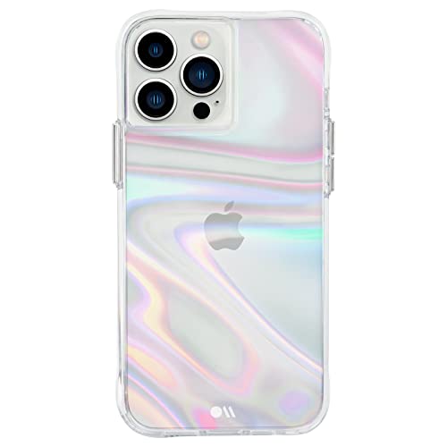 Case-Mate iPhone 13 Pro Max Case for Women [10ft Drop Protection] [Wireless Charging] Soap Bubble Phone Case for iPhone 13 Pro Max - Luxury Iridescent Swirl Effect Case - Shock Absorbing, Anti Scratch