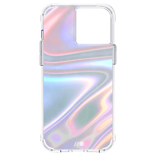 Case-Mate iPhone 13 Pro Max Case for Women [10ft Drop Protection] [Wireless Charging] Soap Bubble Phone Case for iPhone 13 Pro Max - Luxury Iridescent Swirl Effect Case - Shock Absorbing, Anti Scratch