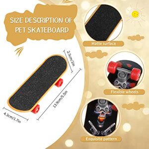 Frienda 4 Pieces Bearded Dragon Accessories Bearded Dragon Funny Toy Lizard Helmet Hat and Mini Skateboard for Lizard Bearded Dragon Hamster Parrot Reptile Small Animals