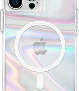 Case-Mate iPhone 13 Pro Max Case [10ft Drop Protection] [Compatible with MagSafe] Soap Bubble Phone Case for iPhone 13 Pro Max - Luxury Iridescent Swirl Effect, Slim, Shock Absorbing, Anti Scratch