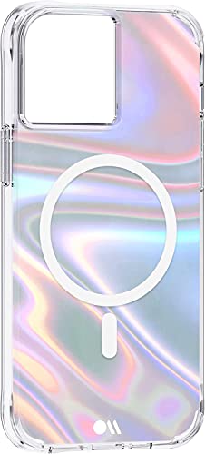 Case-Mate iPhone 13 Pro Max Case [10ft Drop Protection] [Compatible with MagSafe] Soap Bubble Phone Case for iPhone 13 Pro Max - Luxury Iridescent Swirl Effect, Slim, Shock Absorbing, Anti Scratch