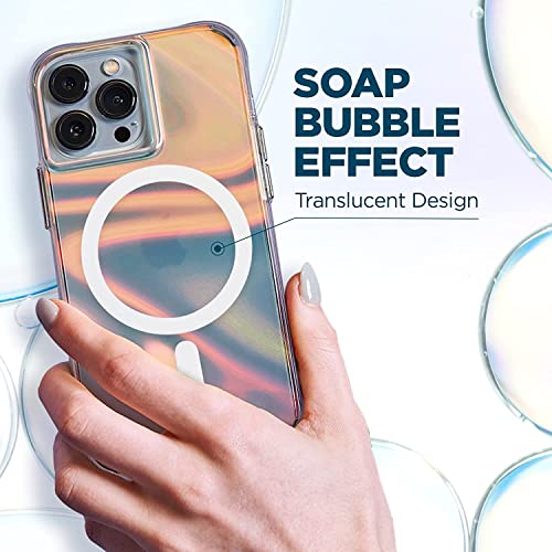 Case-Mate iPhone 13 Pro Max Case [10ft Drop Protection] [Compatible with MagSafe] Soap Bubble Phone Case for iPhone 13 Pro Max - Luxury Iridescent Swirl Effect, Slim, Shock Absorbing, Anti Scratch