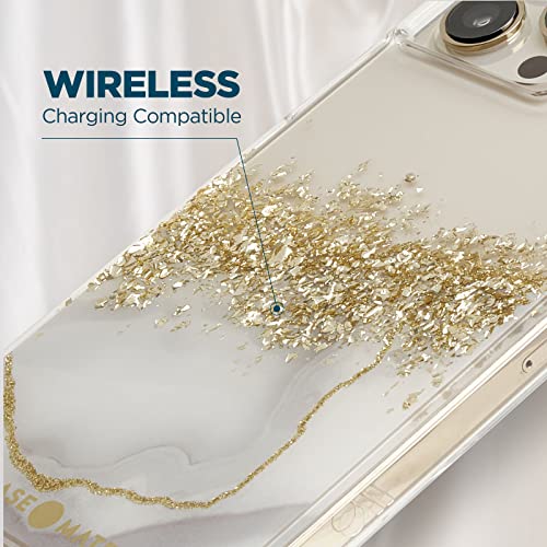 Case-Mate iPhone 13 Pro Case - Karat Marble [10ft Drop Protection] [Wireless Charging Compatible] Luxury Cover with Cute Bling Sparkle for iPhone 13 Pro 6.1", Anti-Scratch, Shock Absorbent, Slim Fit