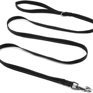 SUNNQ Reflective Dog Leash for Small Dogs, 6 FT (5/8 inch X 6FT, Black)