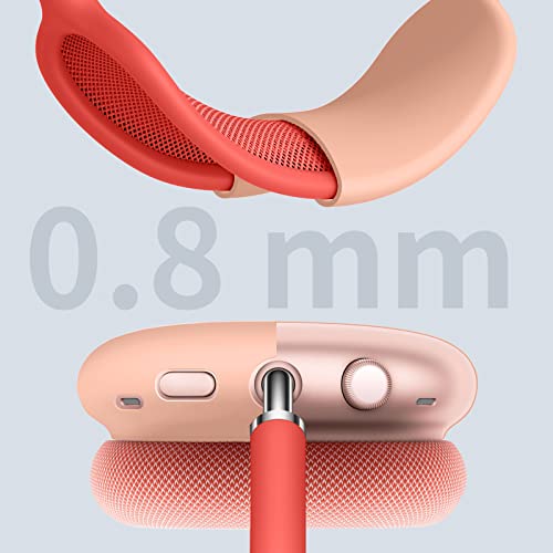 Fintie Silicone Case Cover for AirPods Max Headphones, Anti-Scratch Ear Cups Cover and Headband Cover for AirPods Max, Accessories Skin Protector for AirPods Max (Pink)