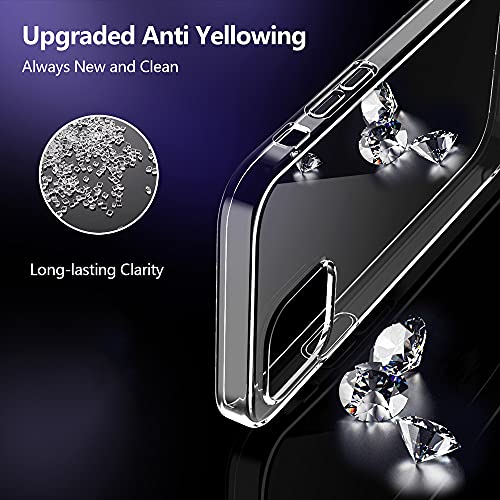 EGALO Compatible with iPhone 13 Clear Case,Slim Thin Silicone Soft Skin Flexible TPU Lightweight Gel Rubber Anti-Scratches Shockproof Protective Cases Cover for iPhone 13,Crystal Clear