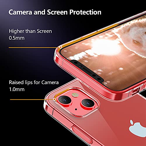 EGALO Compatible with iPhone 13 Clear Case,Slim Thin Silicone Soft Skin Flexible TPU Lightweight Gel Rubber Anti-Scratches Shockproof Protective Cases Cover for iPhone 13,Crystal Clear