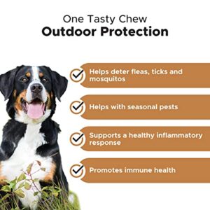 Pet Honesty Flea & Tick Defense Supplement - Natural Flea and Tick Soft Chew for Dogs, Pest Defense to Promote Body's Natural Response, Oral Flea Pills for Dogs - 90 ct