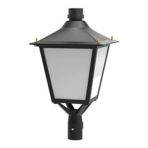 Yaolite 60W LED Post Top Light - LED Pathway Pole Lights with Photocell - 7800LM Outdoor Courtyard Lighting - Garden Lighting Fixture Dusk to Dawn Parking Lot Area Light