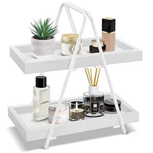 2 tier bathroom countertop organizer, counter standing rack cosmetic holder, bathroom shelf organizer for counter, bathroom tray counter stand rack