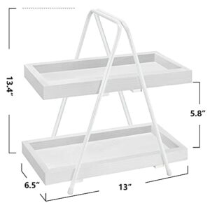 2 Tier Bathroom Countertop Organizer, Counter Standing Rack Cosmetic Holder, Bathroom Shelf Organizer for Counter, Bathroom Tray Counter Stand Rack