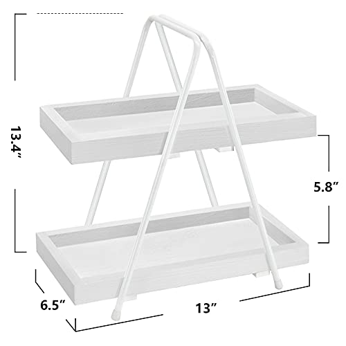 2 Tier Bathroom Countertop Organizer, Counter Standing Rack Cosmetic Holder, Bathroom Shelf Organizer for Counter, Bathroom Tray Counter Stand Rack