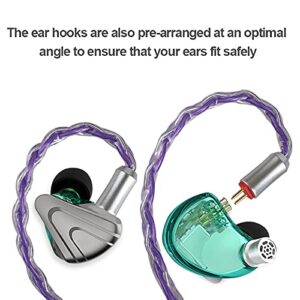 ivipQ 8 Strands of Silver-Plated Earphone Upgrade Cable MMCX/ 2Pin/QDC/TFZ/2.5mm-4.4mm earplug Audio Cable to Improve Sound Quality Earphone Cable. (2PIN, 4.4mm, Silver Purple)