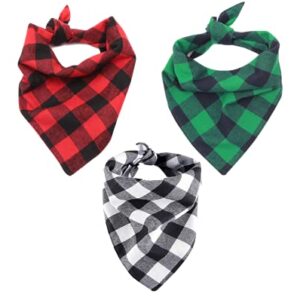 Native Pup 3-Pack Plaid Dog Bandanna (Small, Mixed)