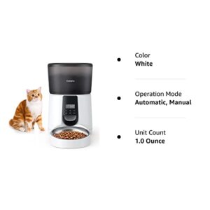 Automatic Cat Feeders, Katalic Clog-Free 4L Cat Food Dispenser with Sliding Lock Lid Storage Timed Feeder for Cat and Dogs with Voice Recorder, Programmable Meal & Portion