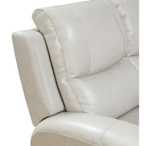 BOWERY HILL Leather Power Reclining Loveseat with Centre Storage Cup Holder Console