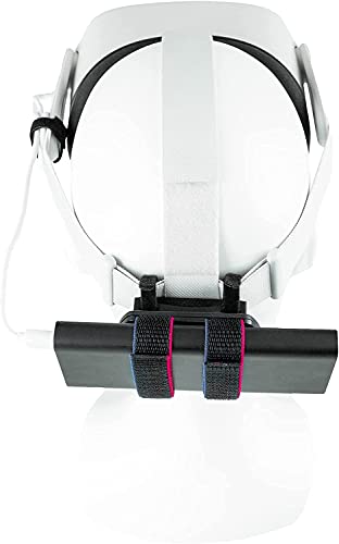 SINWEVR Power Bank Battery Strap Holder Compatible for Quest 2 / Quest/HTC Vive/Other 3rd Party Head Strap,Extending VR Game Playing Time(Power Bank Not Included)