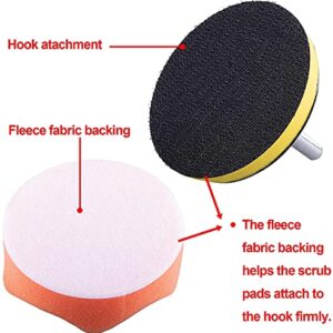 SI FANG 2 Pack 5 Inch Hook and Loop Backing Pads with M14 Thread Drill Adapter, Sanding Disc Car Polishing Pad Backing Plate for Angle Grinder Buffer Polisher Attachment (12000RPM)