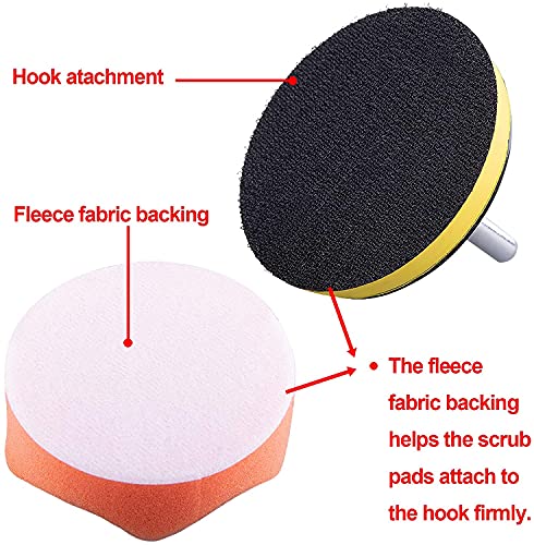 SI FANG 2 Pack 5 Inch Hook and Loop Backing Pads with M14 Thread Drill Adapter, Sanding Disc Car Polishing Pad Backing Plate for Angle Grinder Buffer Polisher Attachment (12000RPM)