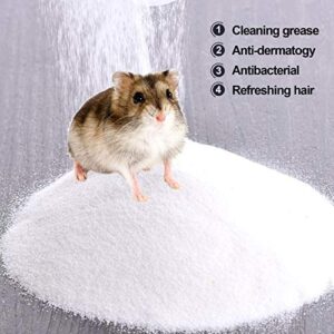 kathson Hamster Bathing Sand with Sandbox Bathroom, Small Animal Cleansing Potty Litter Dust Gerbil Grooming Sand Bath for Dwarf Hamster Gerbil Mouse