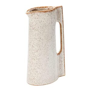 creative co-op stoneware pitcher w reactive glaze, sienna color