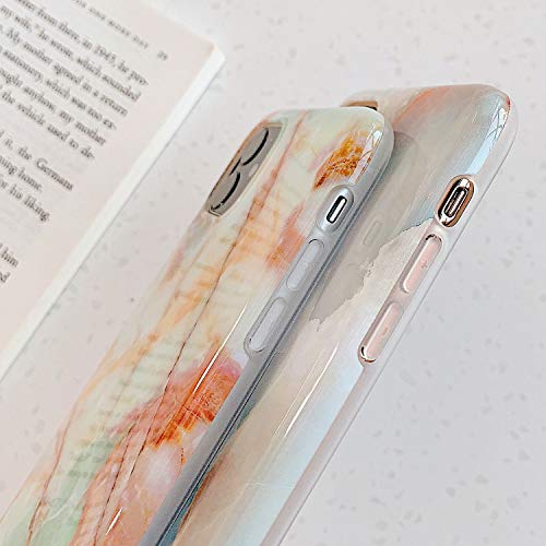 J.west iPhone 8 Plus Case/iPhone 7 Plus 5.5,Luxury Grey Marble Design Graphics Stone Pattern Ultra Slim Thin Bumper Soft Rubber TPU Silicone Protective Phone Case Cover for Women Girls Agate Slice