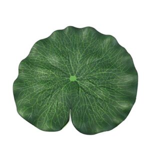 cabilock 20pcs artificial lotus leaf floating lotus leaves green lily pads foliage pond decor aquarium tank fake leaves 18cm