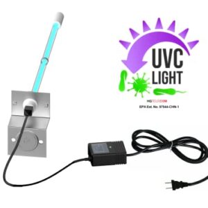 120V UV Lamp for HVAC Coil Systems (up to 5 tons) with 14″ 14W Ultraviolet Bulb