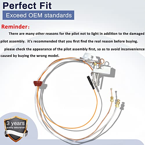 Upgraded 9003542 Natural Gas Pilot Assembly, 9003542 Pilot Assembly Replacement for Natural Gas Water Heater,100109295 18324-190 Water Heater Parts Compatible with A.O.Smith, Kenmore, State GS and GSX