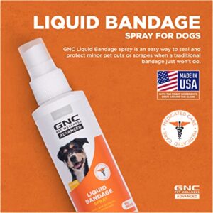 GNC Pets Advanced Liquid Bandage Spray for Dogs, Quick Drying | Dog Liquid Bandage for Dogs | Medicated Dog Spray, 4 oz Pets Dog Liquid Bandage, Made in The USA