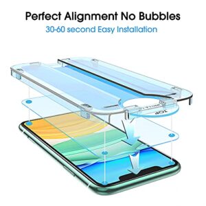 amFilm OneTouch Glass Screen Protector for iPhone 11, iPhone XR (6.1") with Easy Installation Kit, Tempered Glass, 2 Pack