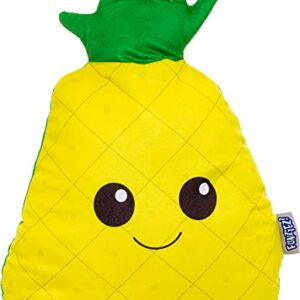 FUNZIEZ! Pineapple Plush Decorative Throw Pillow - Novelty Fruit Shaped Stuffed Pillow 14.5 x 10 in