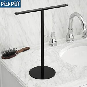 Towel Rack for Bathroom Hand Towel Holder T-Shape Headband Holder, Towel Hanger Freestanding Headband Holder,Kitchen Towel Rack Balck Hand Towel Holder,Stainless Steel Waterproof Counter Organizer