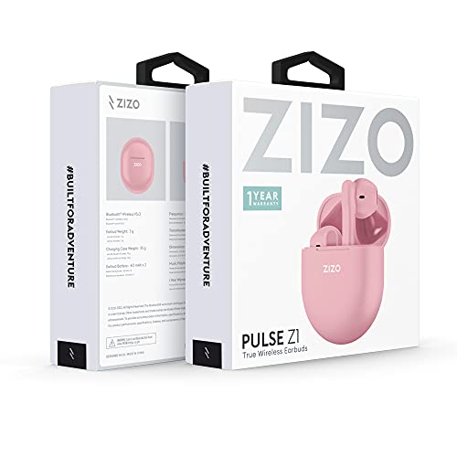 Zizo Pulse Z1 True Wireless Earbuds with Charging Case - Pink