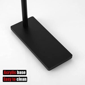 JQK Hand Towel Holder Stand Black, Modern Tree Rack Free Standing for Countertop with 12 Inch Bar, 304 Stainless Steel Matte Black Thicken 0.8mm, HTT170-PB