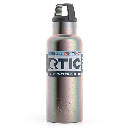 RTIC 16 oz Vacuum Insulated Water Bottle, Metal Stainless Steel Double Wall Insulation, BPA Free Reusable, Leak-Proof Thermos Flask for Hot and Cold Drinks, Travel, Sports, Camping, Twilight