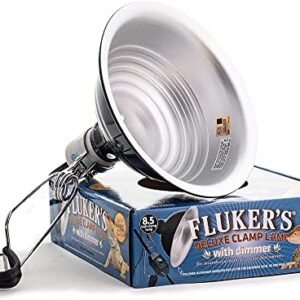 Fluker's Repta-Clamp Lamp Ceramic with Dimmable Switch 8.5in - Includes Attached DBDPet Pro-Tip Guide