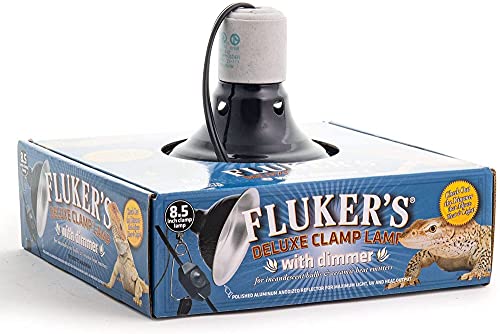 Fluker's Repta-Clamp Lamp Ceramic with Dimmable Switch 8.5in - Includes Attached DBDPet Pro-Tip Guide