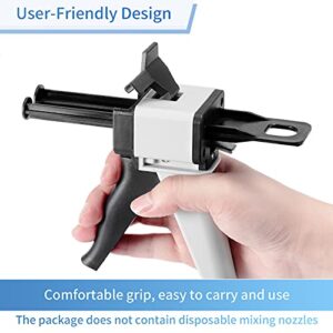 Annhua Dispenser Gun Kit 50ml Dental Impression Material Dispensing Guns, Solid Epoxy Gun 1:1/2:1 for Dispense Dental Resin Materials, Adhesive and Glue