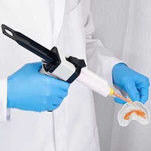 Annhua Dispenser Gun Kit 50ml Dental Impression Material Dispensing Guns, Solid Epoxy Gun 1:1/2:1 for Dispense Dental Resin Materials, Adhesive and Glue